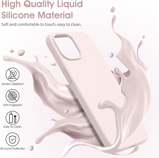 Liquid Silicone Phone Case - Light Pink